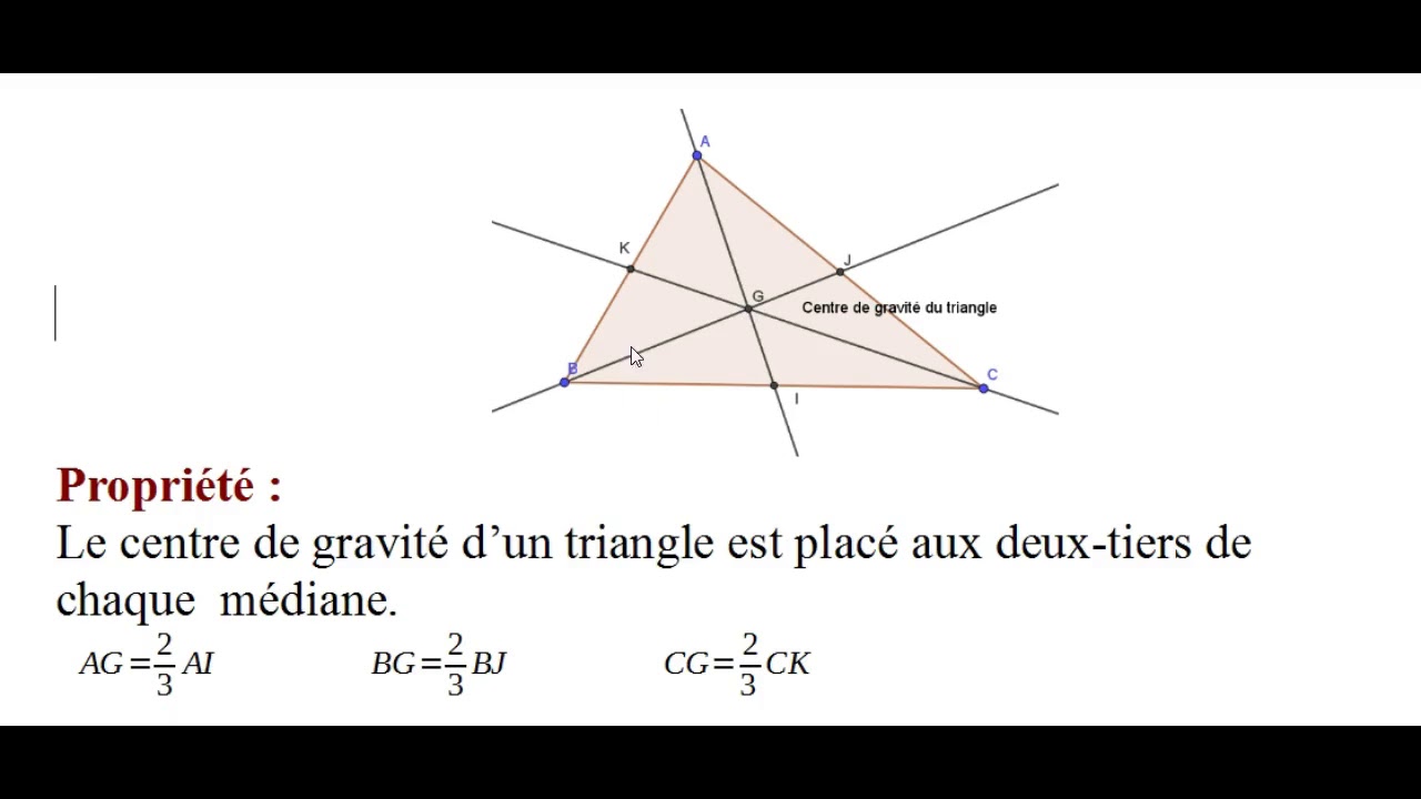 2nde : droites remarquables du triangle propriétés: - YouTube