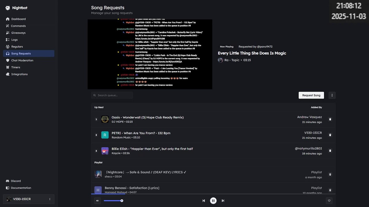 Song Requests Live !sr [2025-11-03] - YouTube