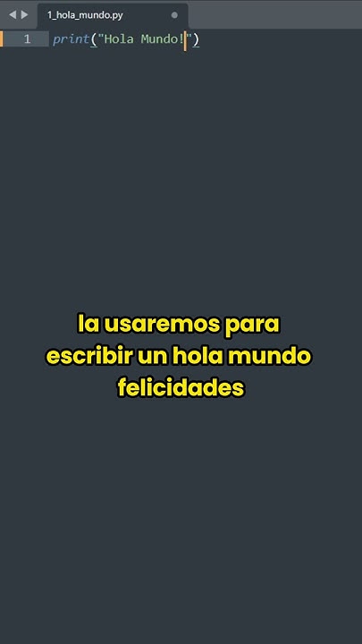 🎉 ¡Escribe tu primer "Hola Mundo" en Python! 🐍 #shorts - YouTube