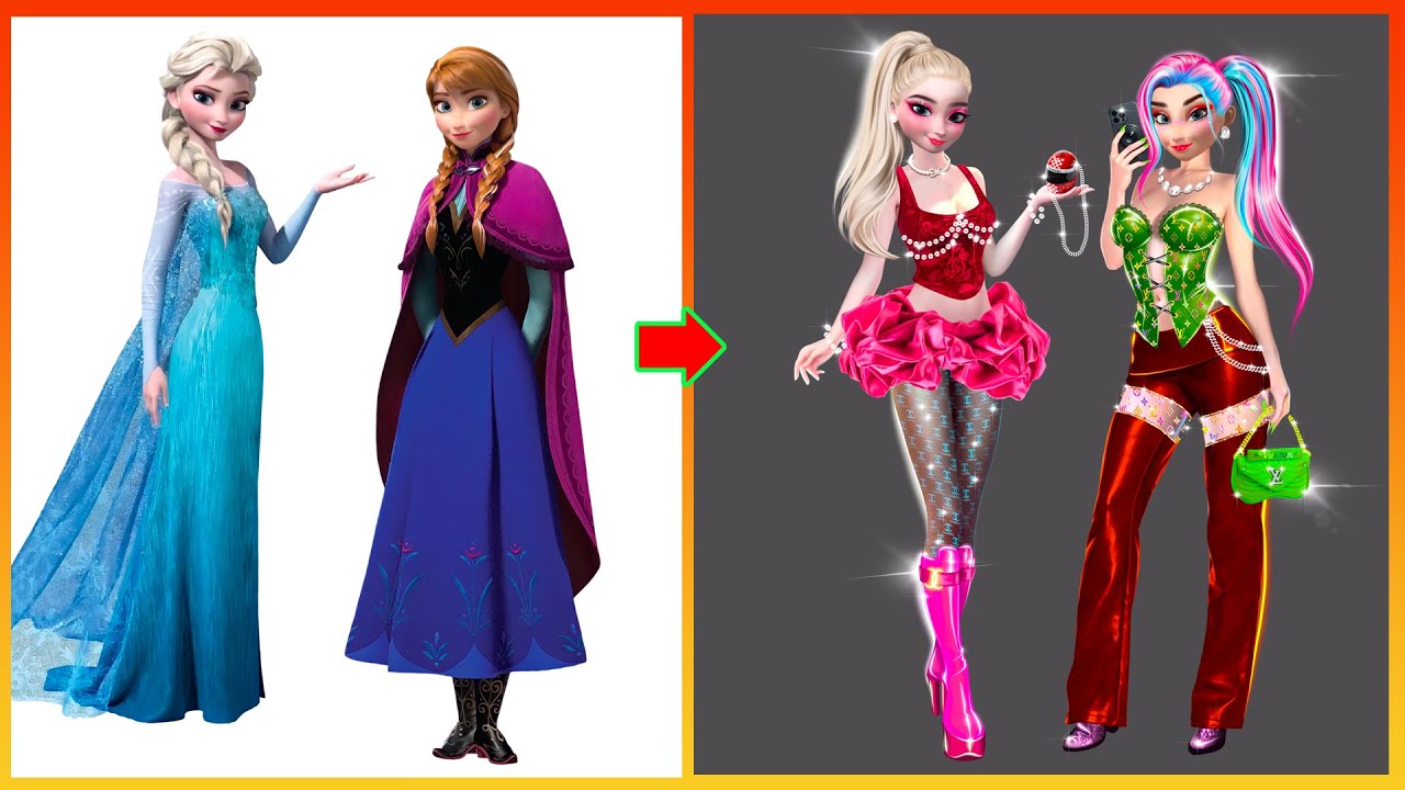 Elsa Anna Frozen GLOW UP Fashion Girls - Disney Princesses ...