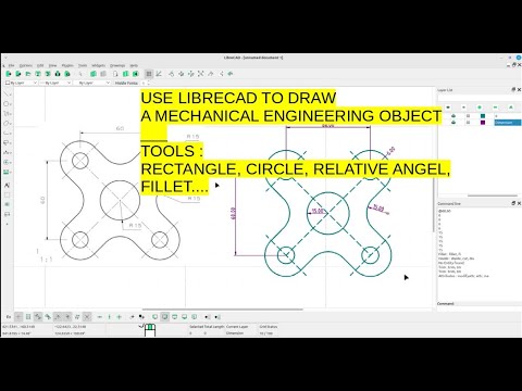 How to Draw an Anchor Plate in 2D with LibreCAD - YouTube