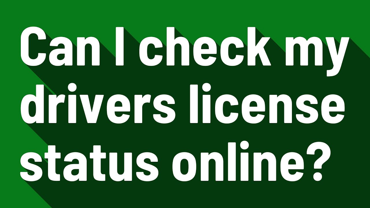Can I check my drivers license status online? - YouTube