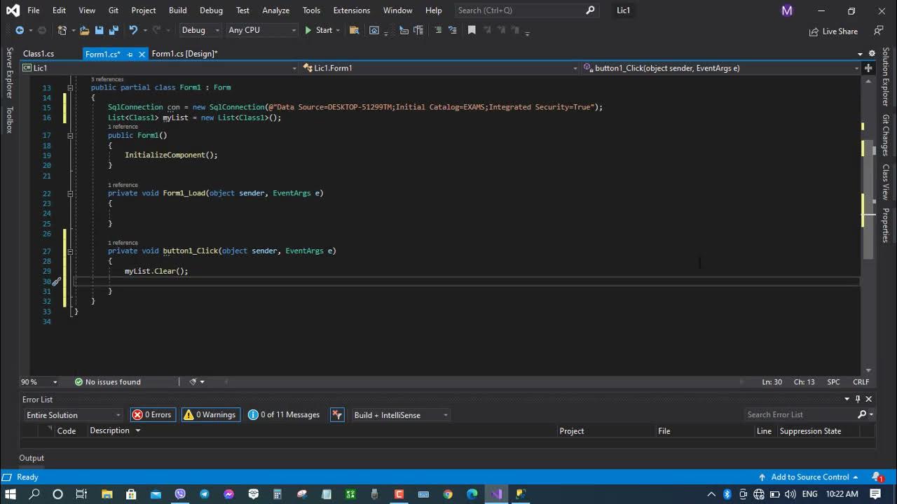 Connection Sql And C Show Table In Datagridview Kurdish Youtube