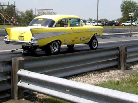 57 chevy gasser - YouTube