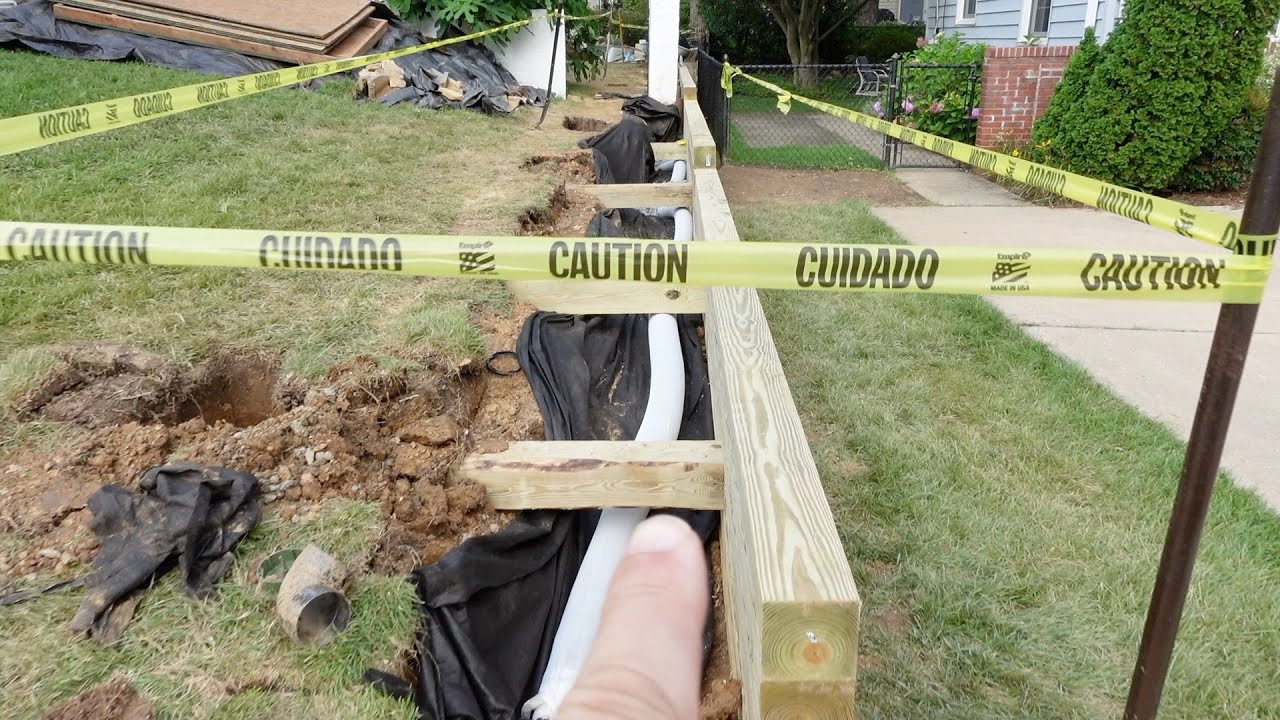 Retaining Wall and Swale Installation - Day 6 / Dirt and Dish - YouTube