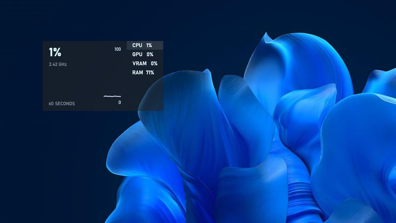 How to show a Windows Performance Widget on your Desktop - YouTube