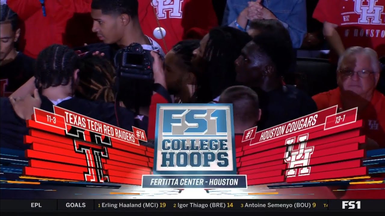 FS1 College Hoops intro | 14 Texas Tech @ 7 Houston | 1/6/2026 - YouTube