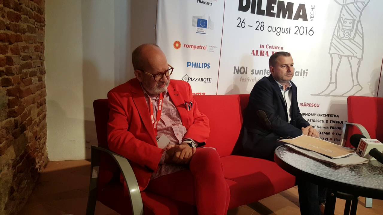 Aurel Mitran conferinta de presa Festivalul Dilema Veche la Alba Iulia ...