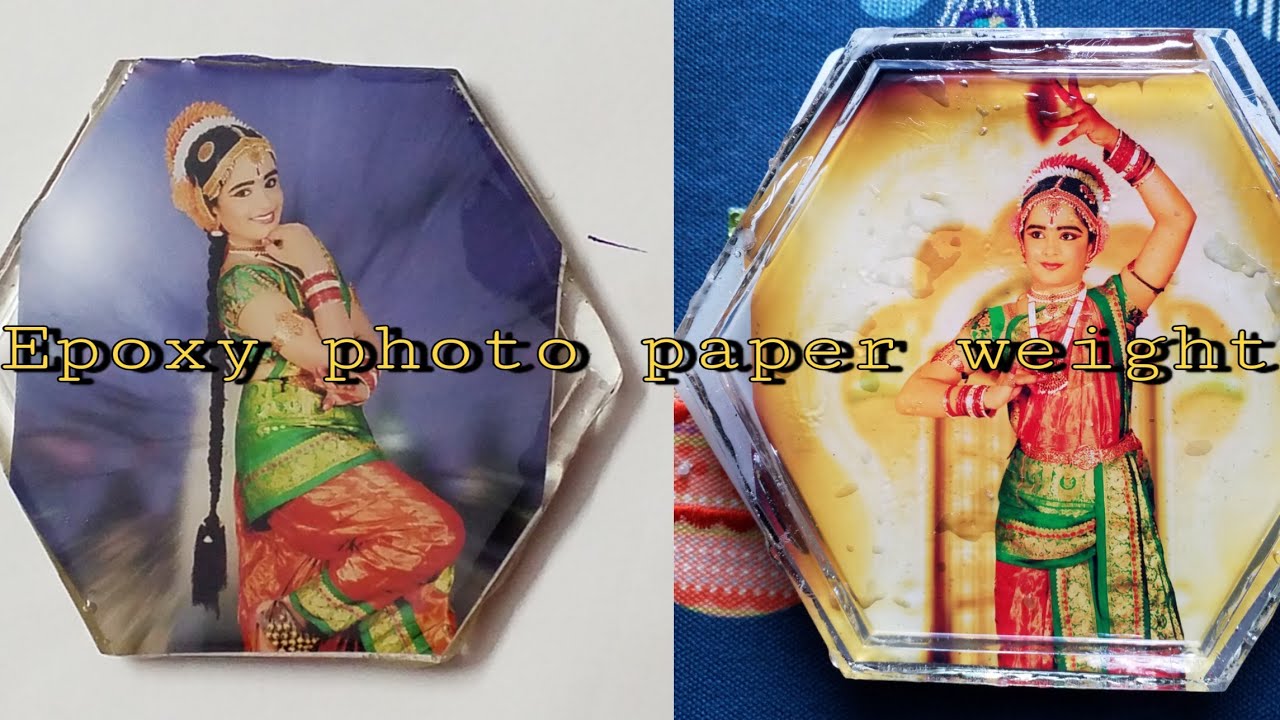 Epoxy photo paper weight.|| Epoxy photo resin coasters //How to make ...