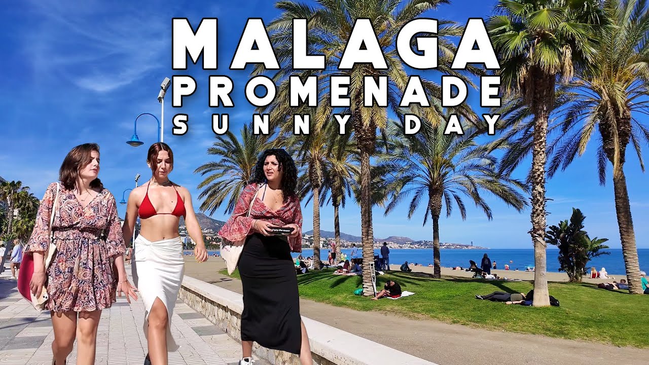 Malaga City Promenade Spain Sunny Day May 2024 Update Costa del Sol ...