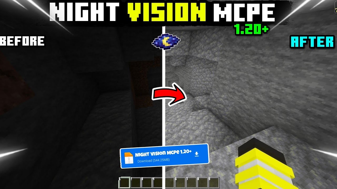 Night Vision🔥Pack For Minecraft Pocket Edition 1.20 || Night Vision ...