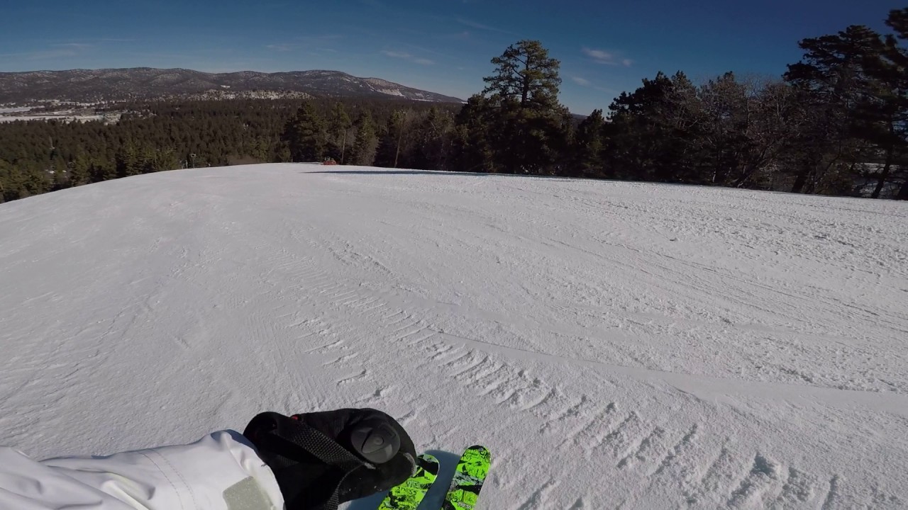 icy snow summit ski run on MIracle miles - YouTube