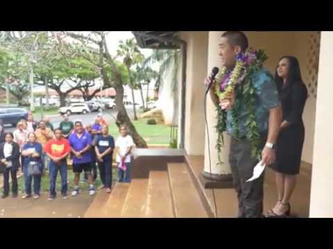 Derek Kawakami Speaks to Supporters After Filing for the Kauai County ...