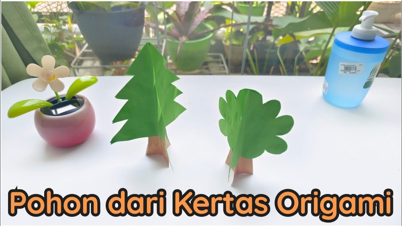Cara Membuat Pohon 3D dari Kertas Origami - YouTube