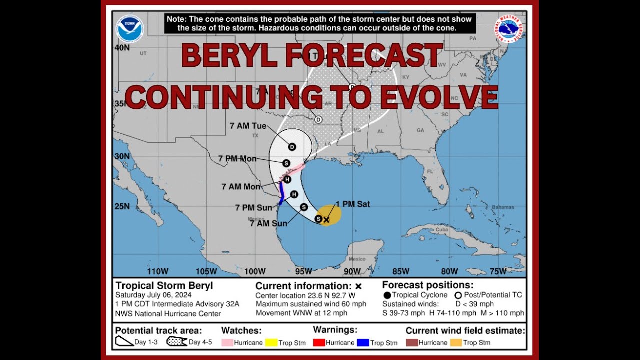 The Latest On Beryl.. Path Changes, Impacts, and More! - YouTube