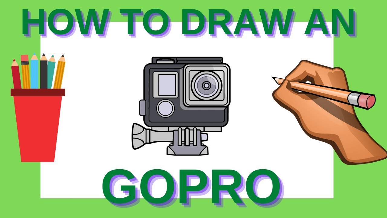 How to draw a gopro step by step - YouTube