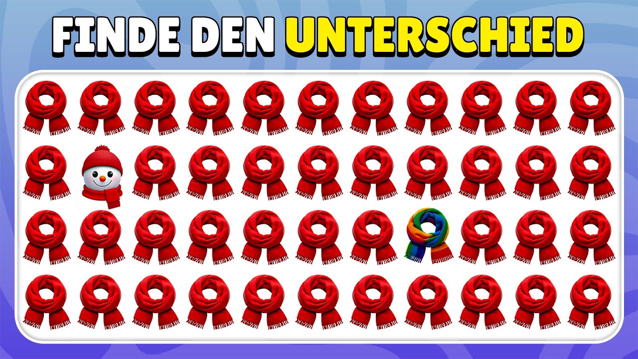 Finde den UNTERSCHIED – Winterausgabe ️🎅🧣 40 Level – Leicht, Mittel ...
