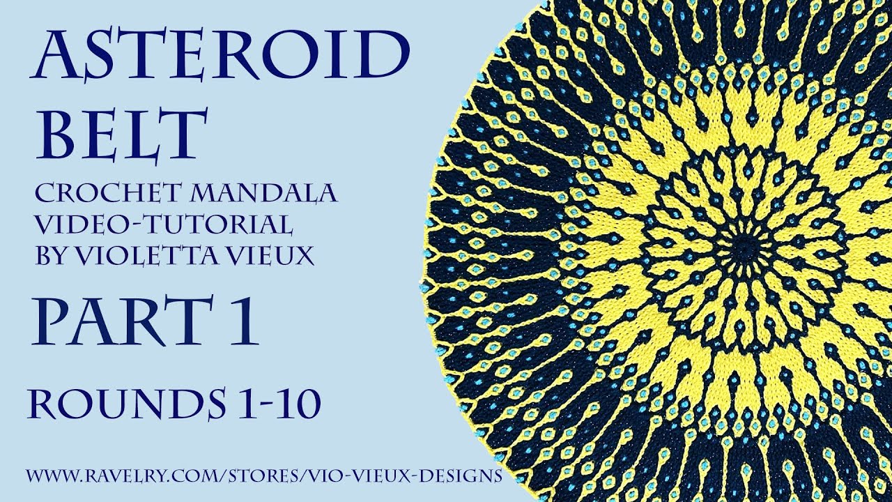 ASTEROID BELT CROCHET MANDALA Tutorial, Part 1 - YouTube