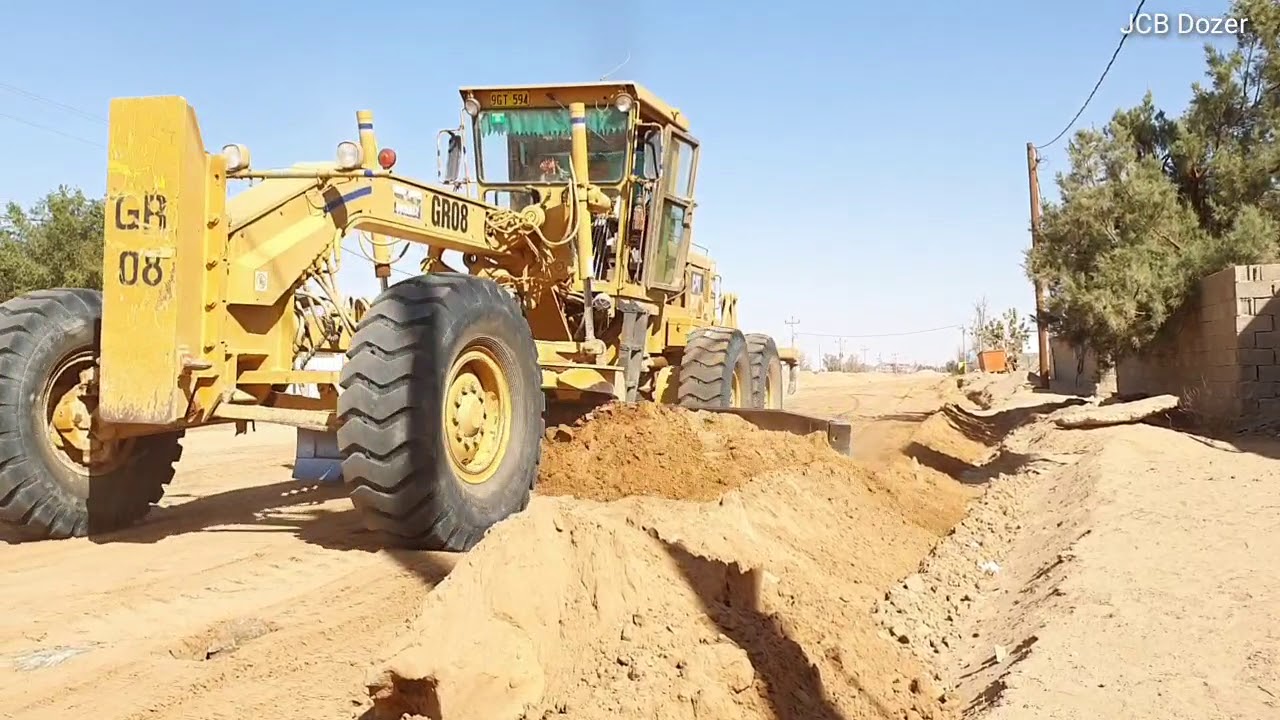 Cat Motor Grader Amazing Working New Road Leveling - New Road ...