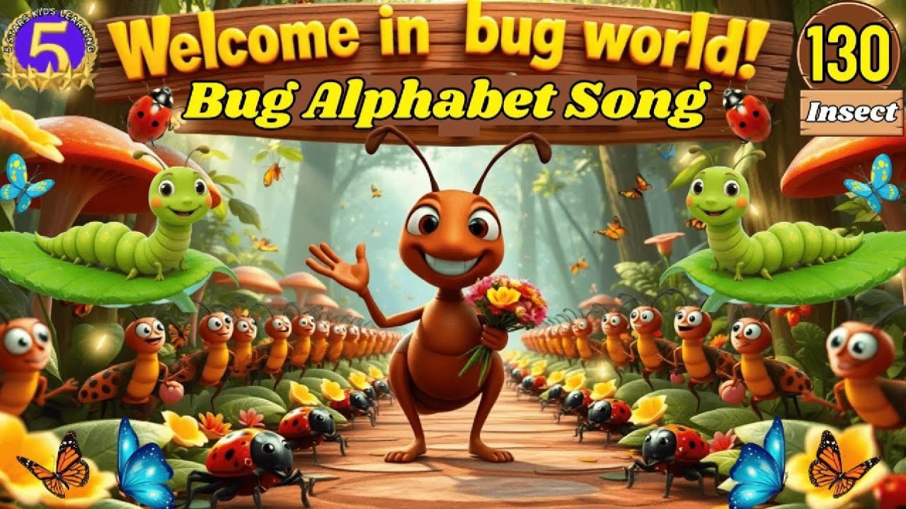 130 Insect Alphabet Adventure! 🐞🦋🐝 | A to Z Bug Learning for Kids | 5 ...