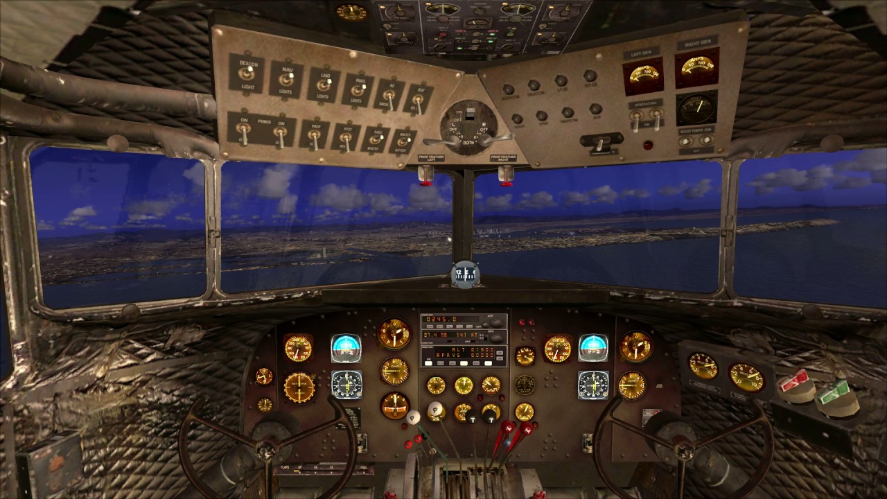 fsx DC 3 FS Panel studio - YouTube
