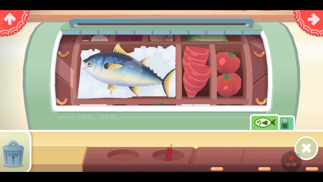 Toca kitchen sushi:membuat sushi part1 - YouTube