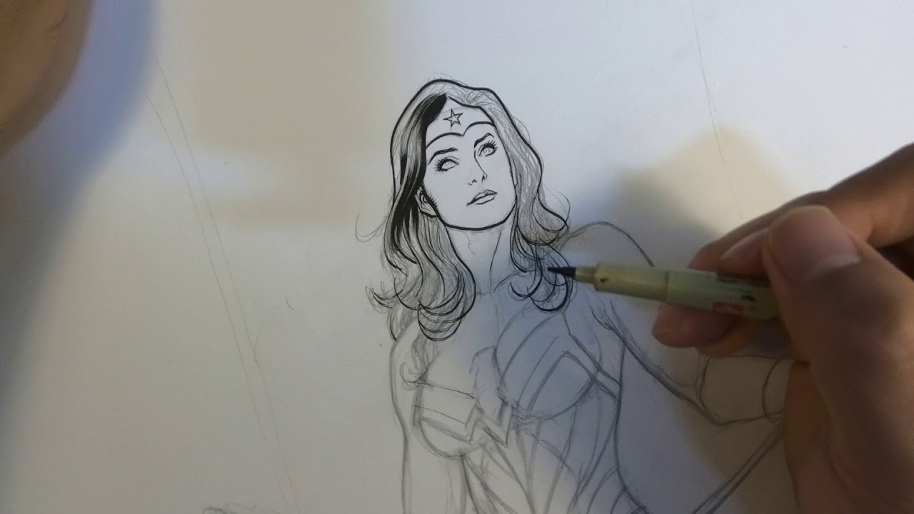 Frank Cho Art Demo - Wonder Woman - YouTube