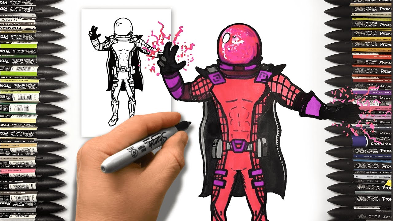 How To Draw Supernatural Mysterio | Marvel Fortnite | Step by Step ...
