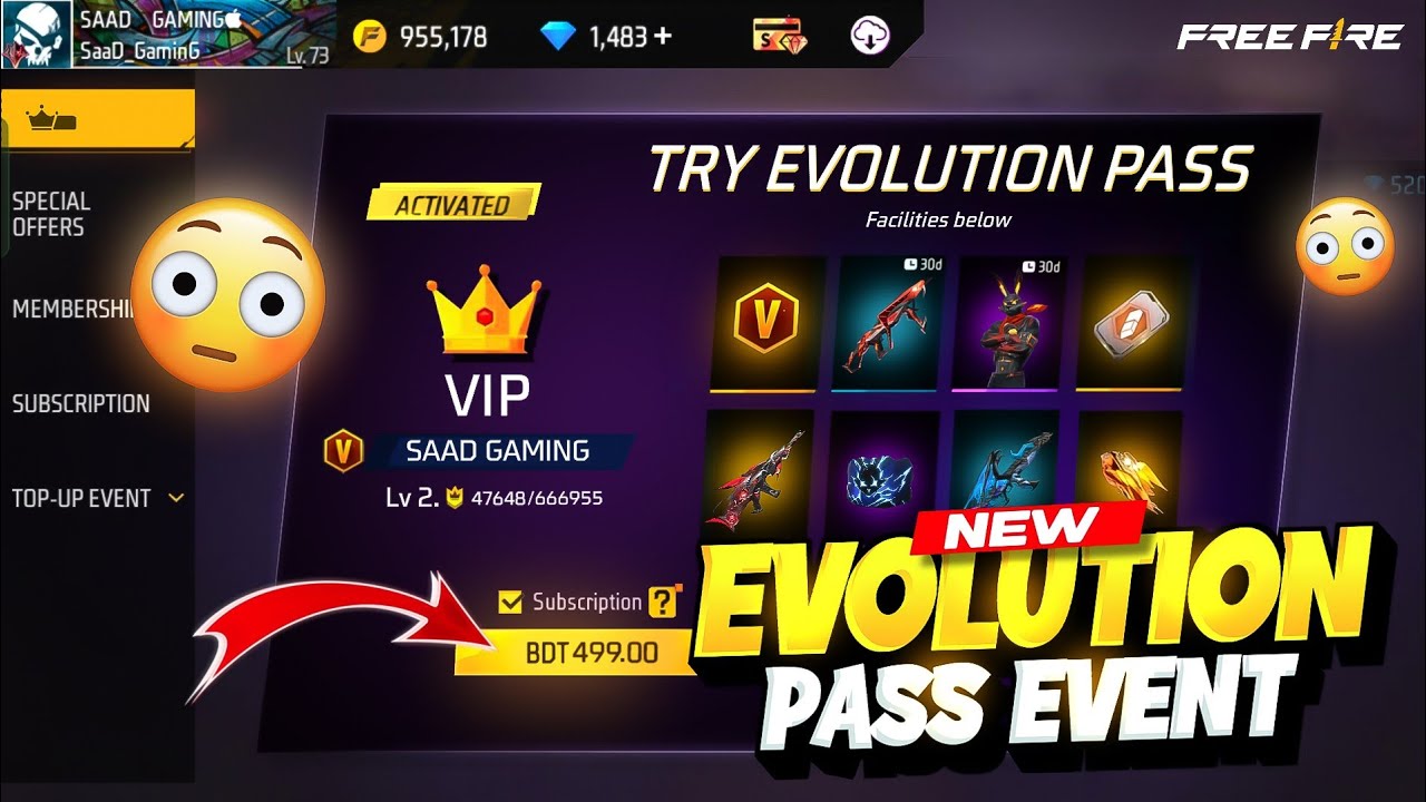 Free V Badge 💥😮| New Evolution Pass In Ob 44 Update | Ob 44 Update Top ...