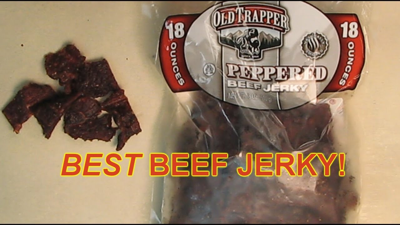 BEST Beef Jerky Old Trapper Brand Peppered Beef Jerky Naturally Smoked ...