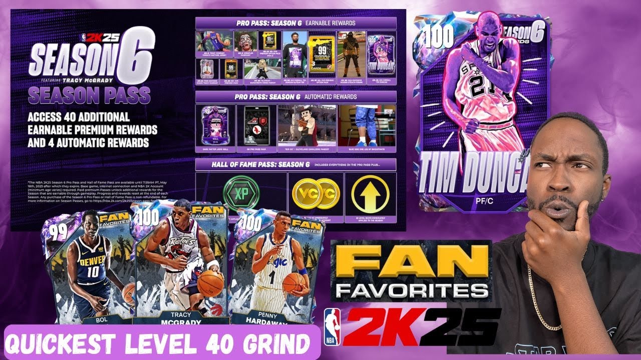 NBA 2K25 Season 6 Is Here On Myteam! Grinding level 40 in the fastest ...