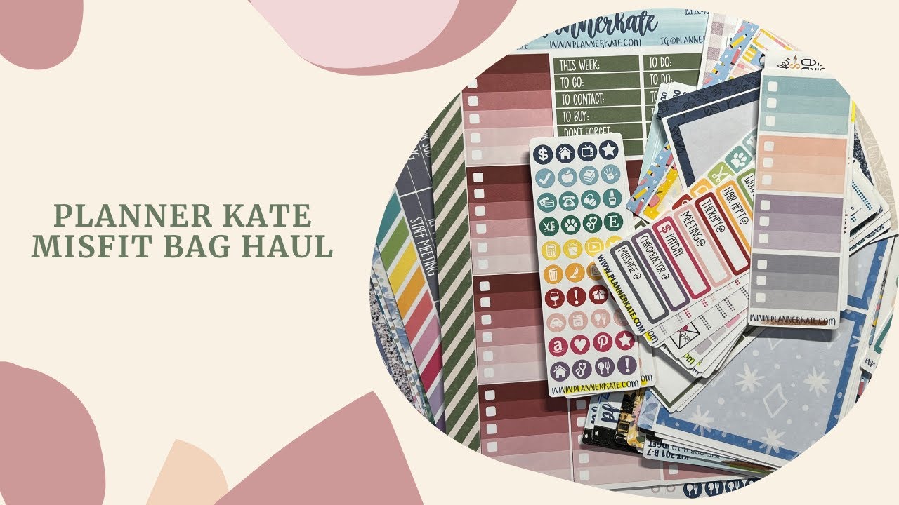 Planner Kate Misfit Bag Haul - YouTube