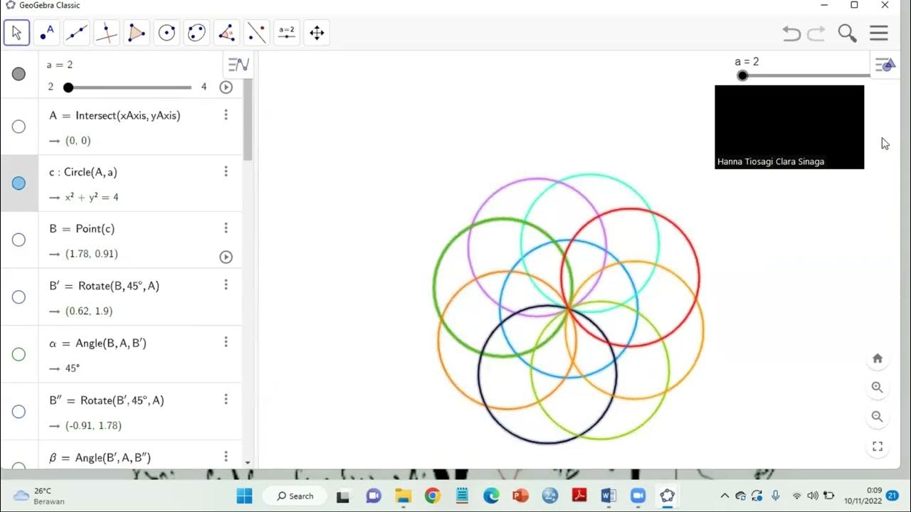 Membuat Kreasi Bunga Menggunakan Software Geogebra - YouTube