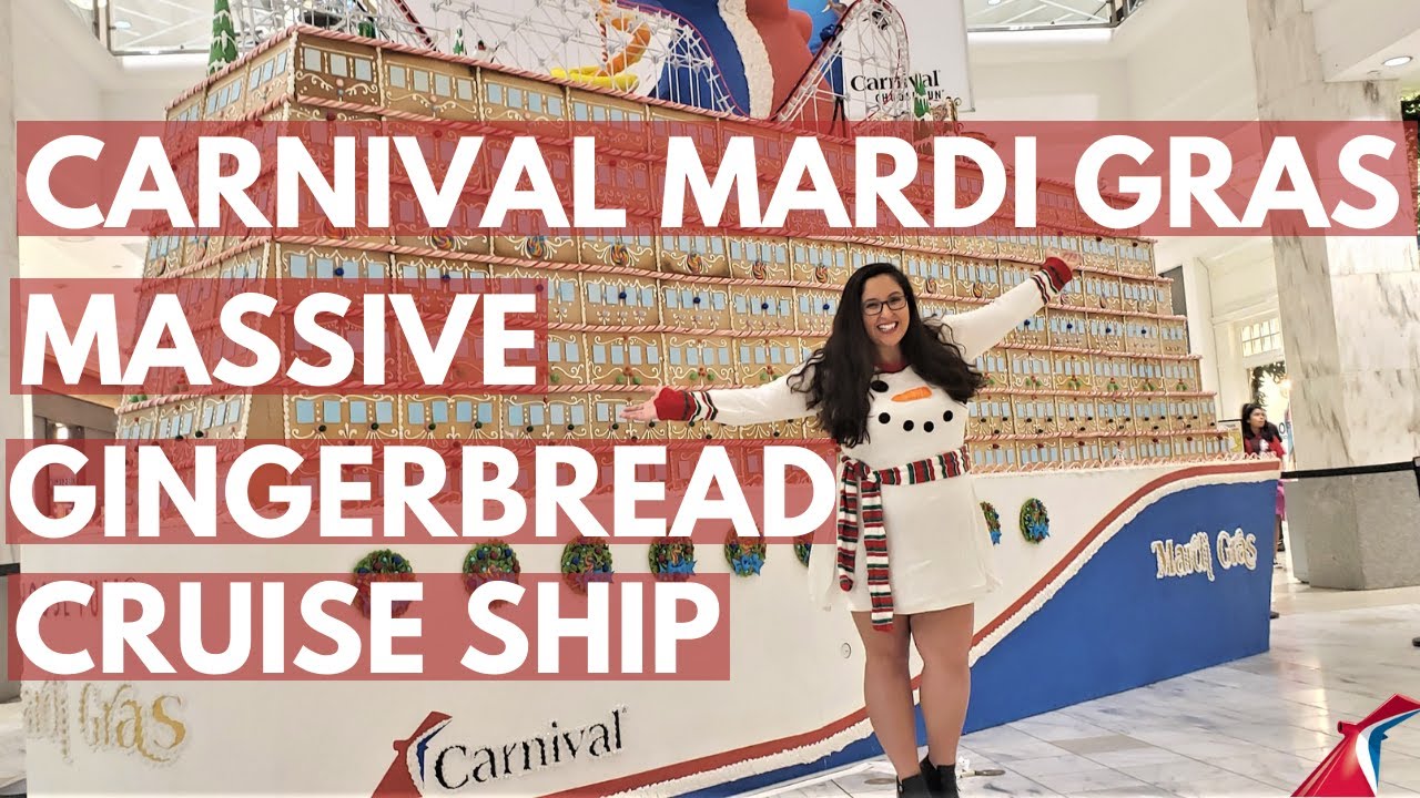 Carnival Mardi Gras Gingerbread Cruise Ship in Atlanta Mall! - YouTube