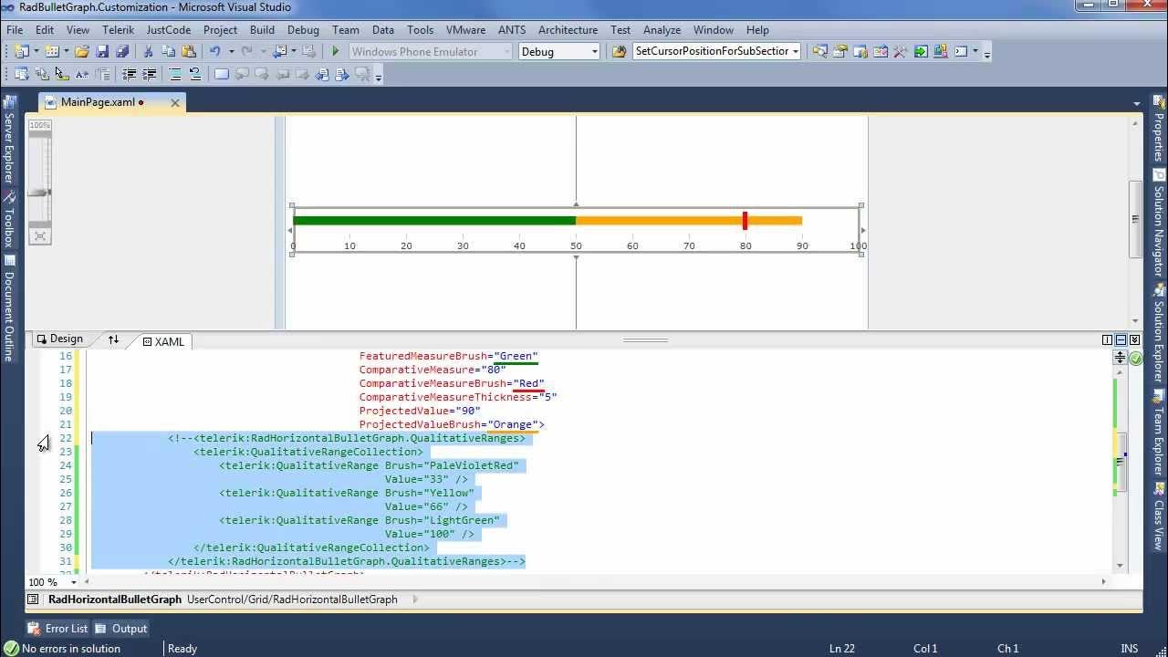 BulletGraph - Part 2: Customization Options (Silverlight & WPF) - YouTube