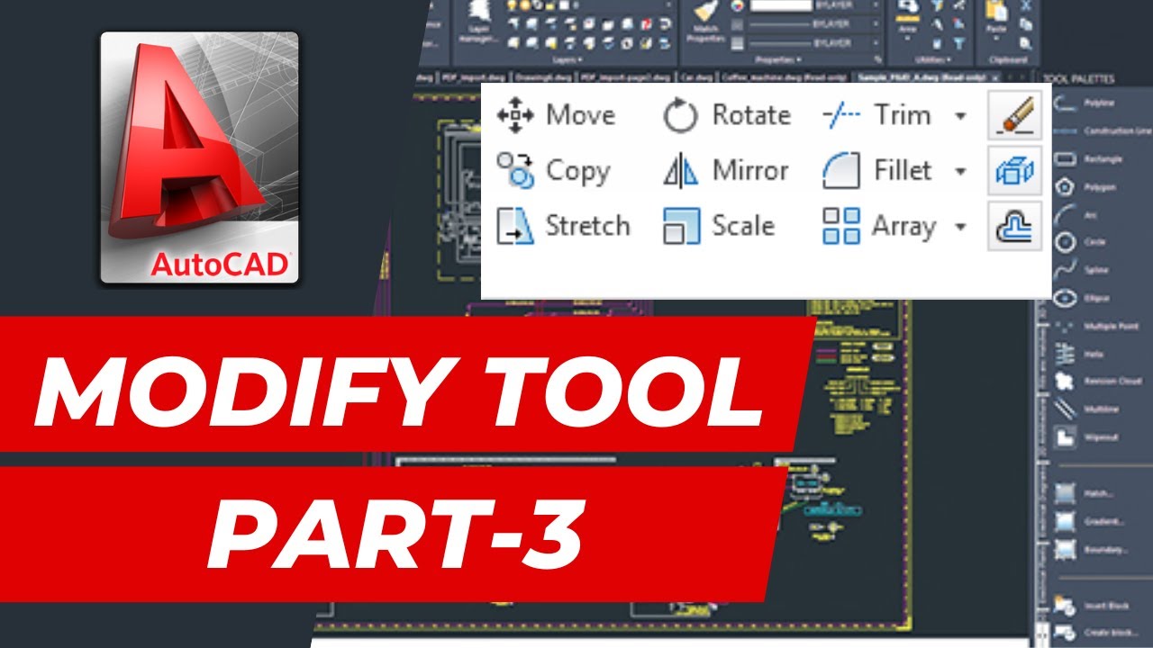 AutoCAD Modify Tutorial | Urdu/Hindi for Beginners | Civil , Mechanical ...