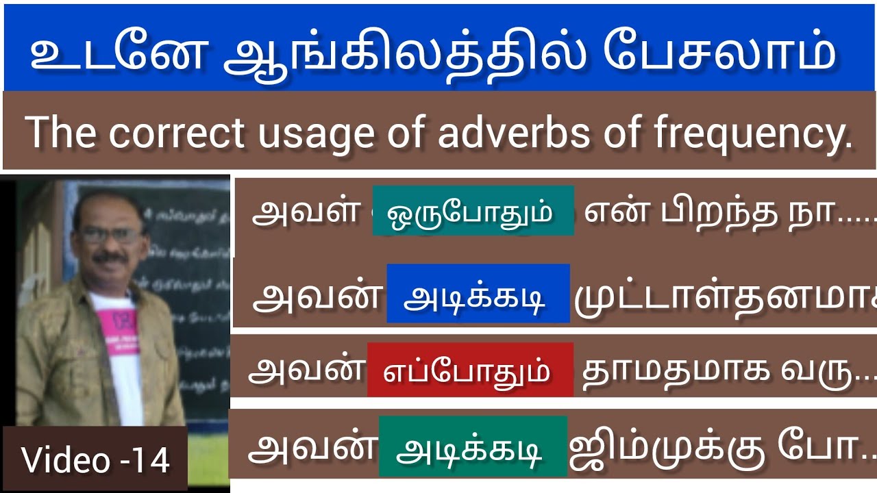 The usage of adverbs of frequencyஉடனே ஆங்கிலத்தில் பேசலாம்.#often # ...