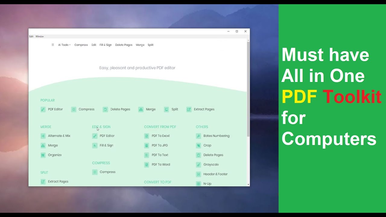 Must have All in One PDF Toolkit for Computers - YouTube