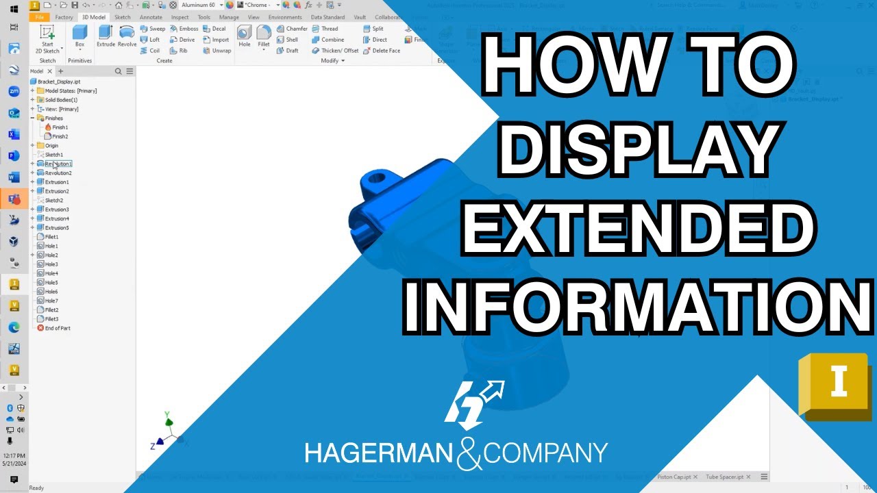 Display Extended Information | Autodesk Inventor - YouTube