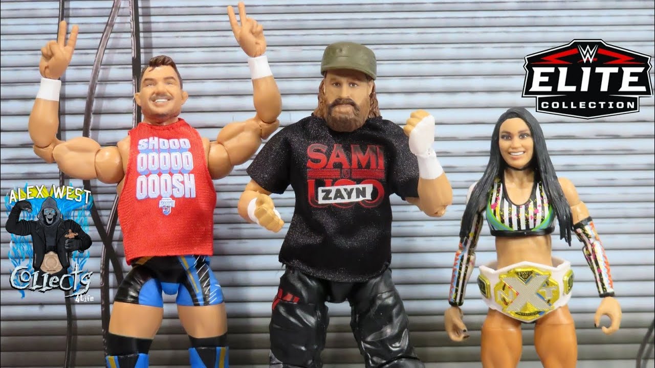 WWE Mattel Elite 106 Sami Zayn, Roxanne Perez & Chad Gable Figure ...