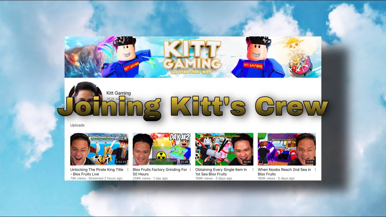Joining Kitt Gaming’s Crew in Blox Fruits - YouTube