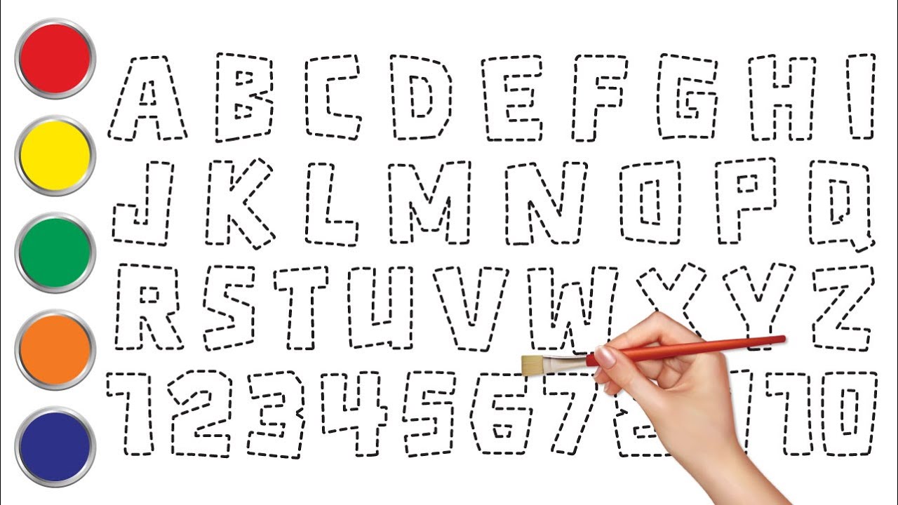 How to Draw and Paint Alphabet Letters A to Z for kids - YouTube