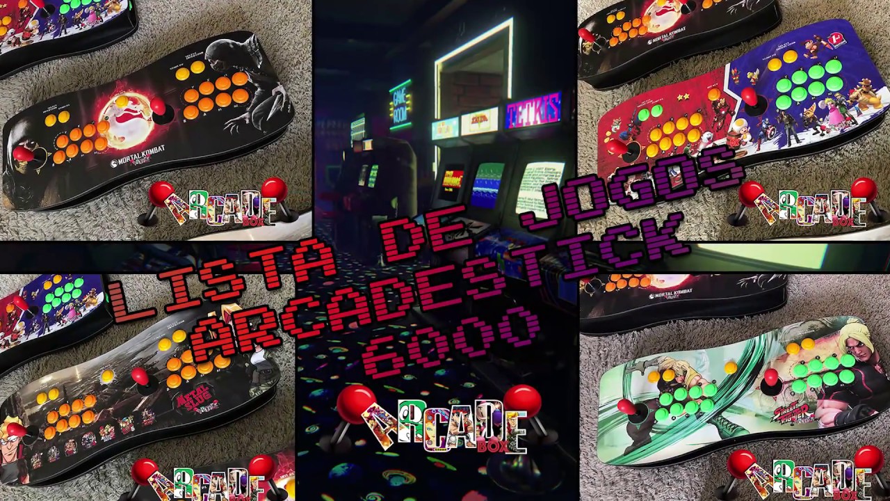 Lista de Jogos ArcadeStick 6000 Jogos ArcadeBox - YouTube