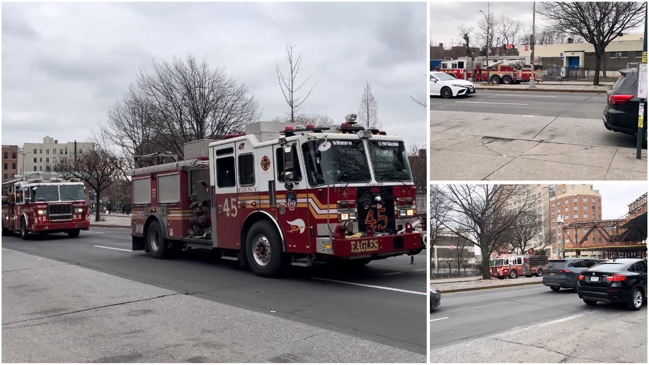 FDNY Engine 45 and Ladder 58 responding and going home - YouTube