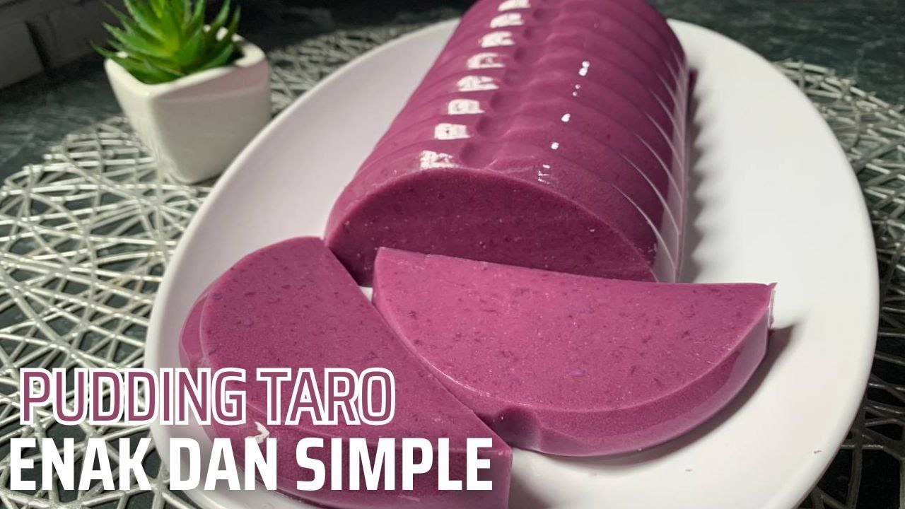 RESEP PUDDING TARO SIMPLE - YouTube