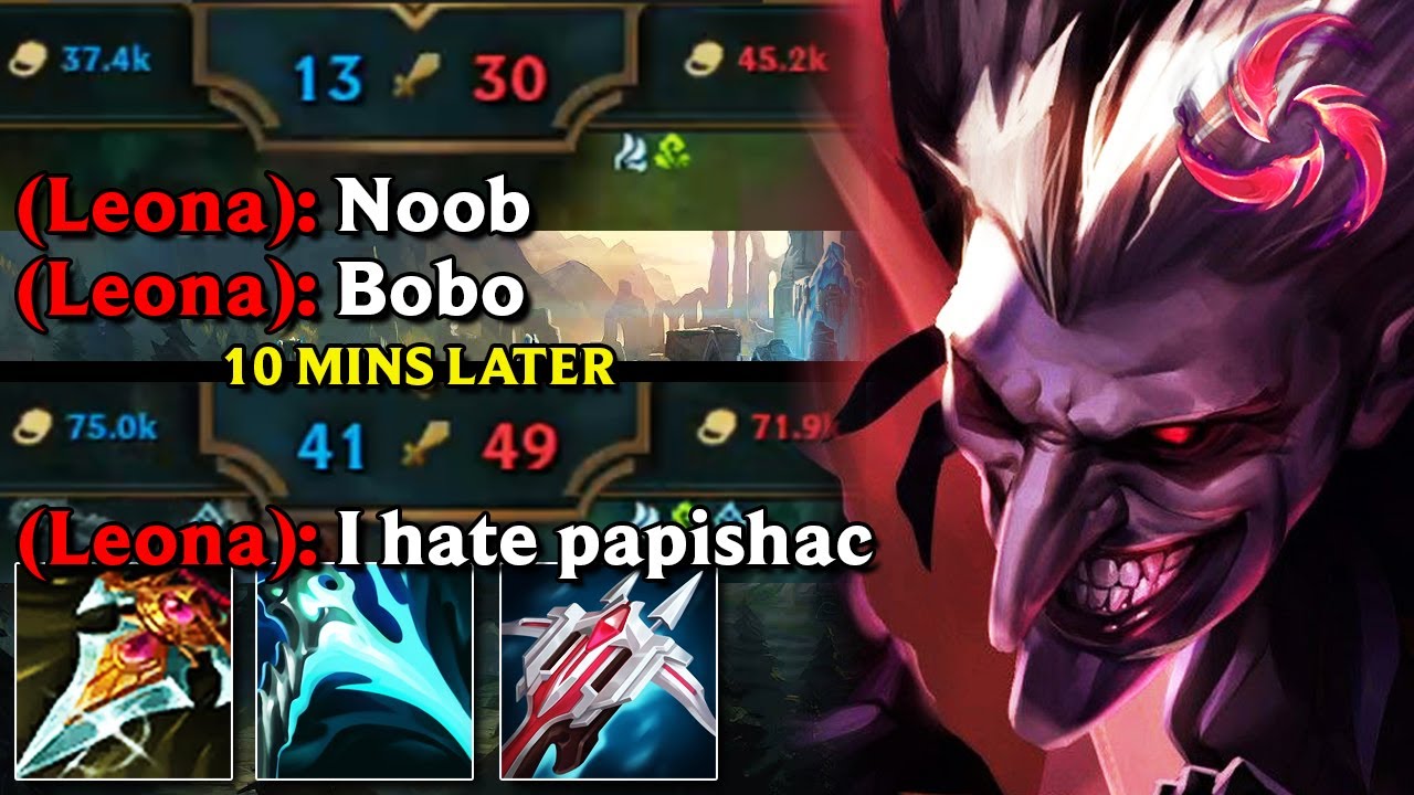 INSANE ONESHOT SHACO COMEBACK! (LEONA CELEBRATE TOO EARLY) - YouTube