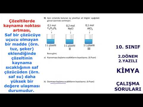 10. Sınıf 2.Dönem 2.Yazılı Kimya - Örnek  Soru Çözümleri 2  -MEB yazılı örnekleri -Kimya