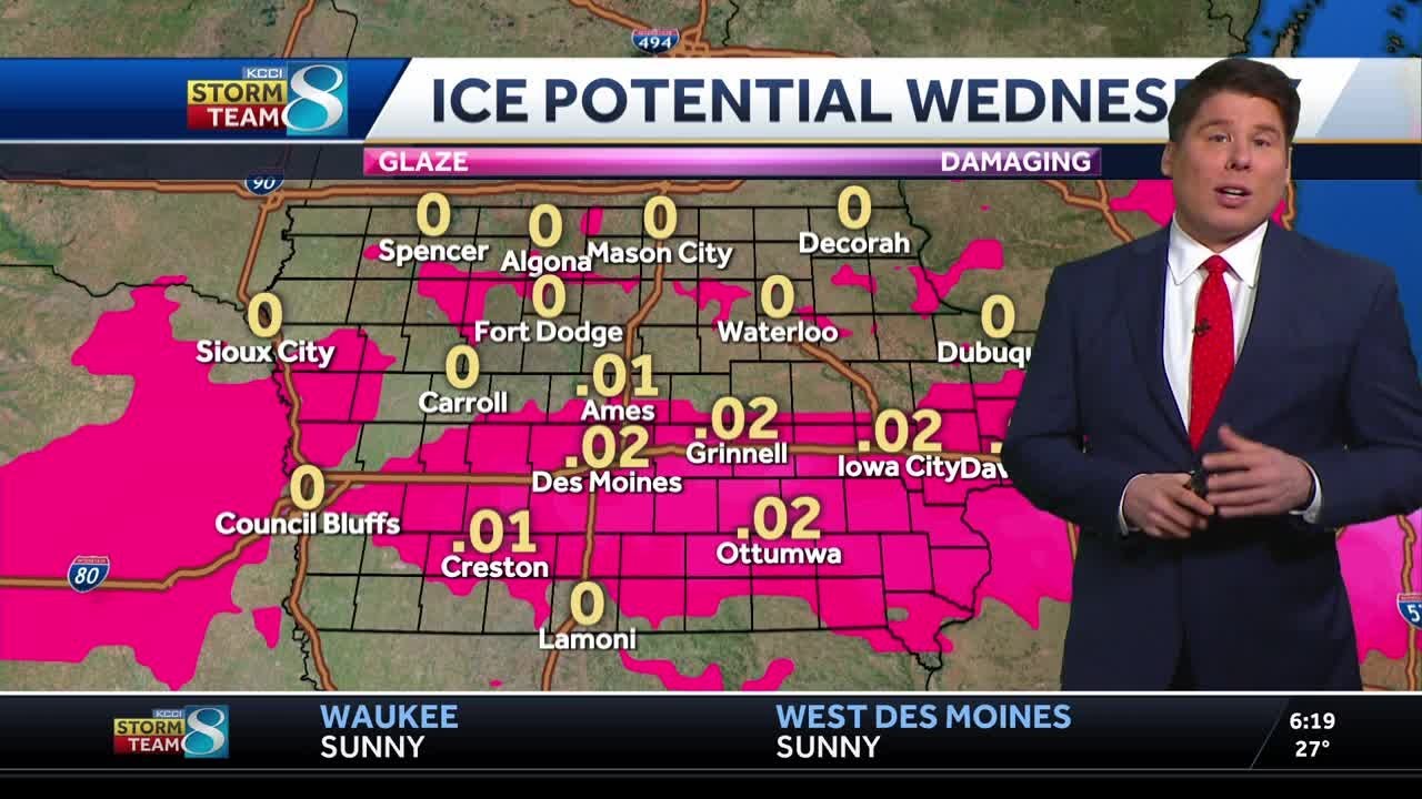 Iowa weather: Light freezing drizzle tapers off tonight with warm ...