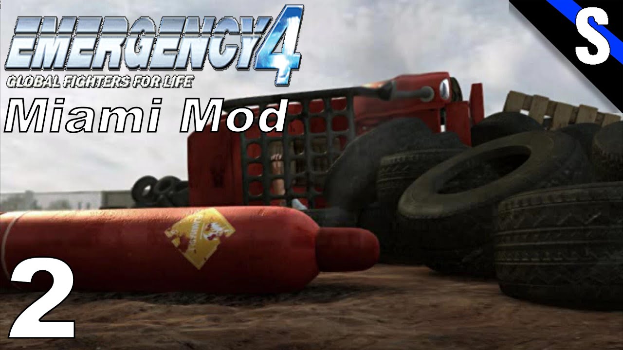 Emergency 4 - Miami Mod Mission #2 - Tyre Yard On Fire - YouTube