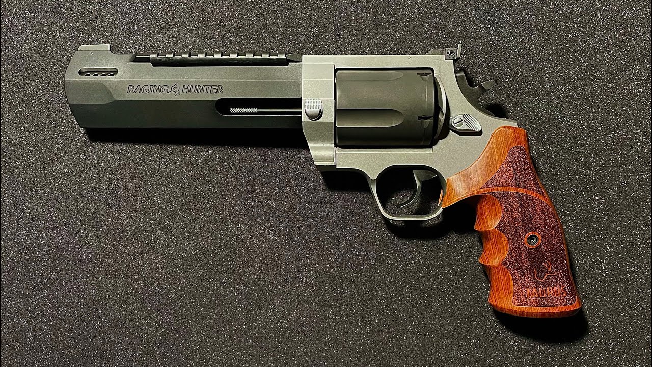 Wood grips for the Raging Hunter - YouTube